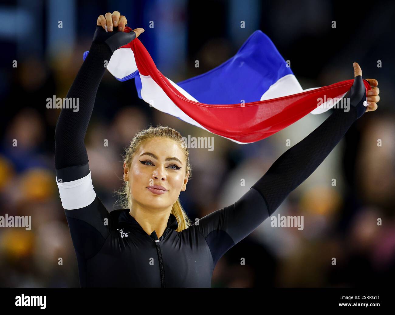 HEERENVEEN - Jutta Leerdam after finishing the 1000 meters for women ...