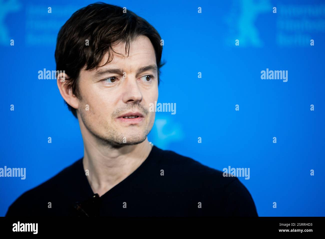 Berlin, Germany. 16th Feb, 2025. Sam Riley, actor, stands in front of ...