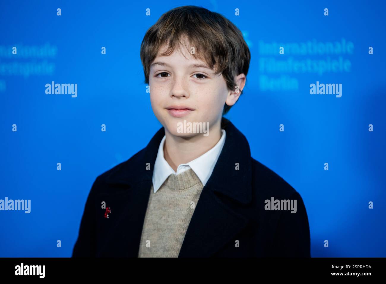 16 February 2025, Berlin: Dylan Torrell, actor, stands in front of the ...