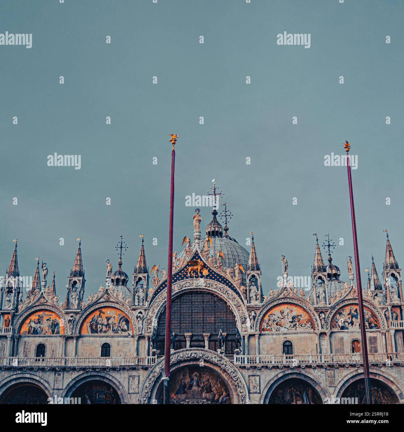 A stunning architectural shot of St. Mark’s Basilica in Venice, Italy ...