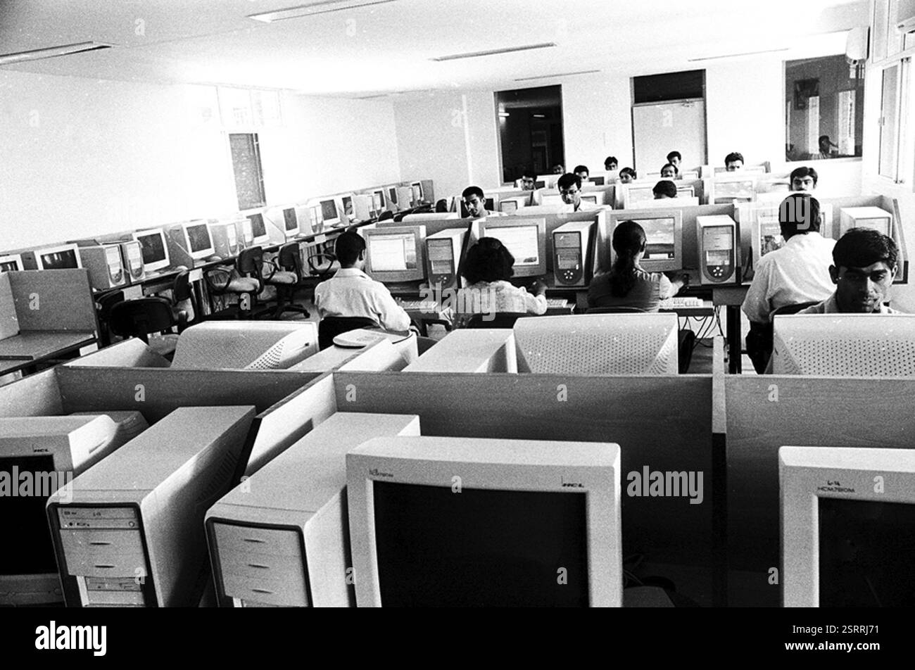Students at work in computer room of Shri Dharmasthala Manjunatheshwara ...