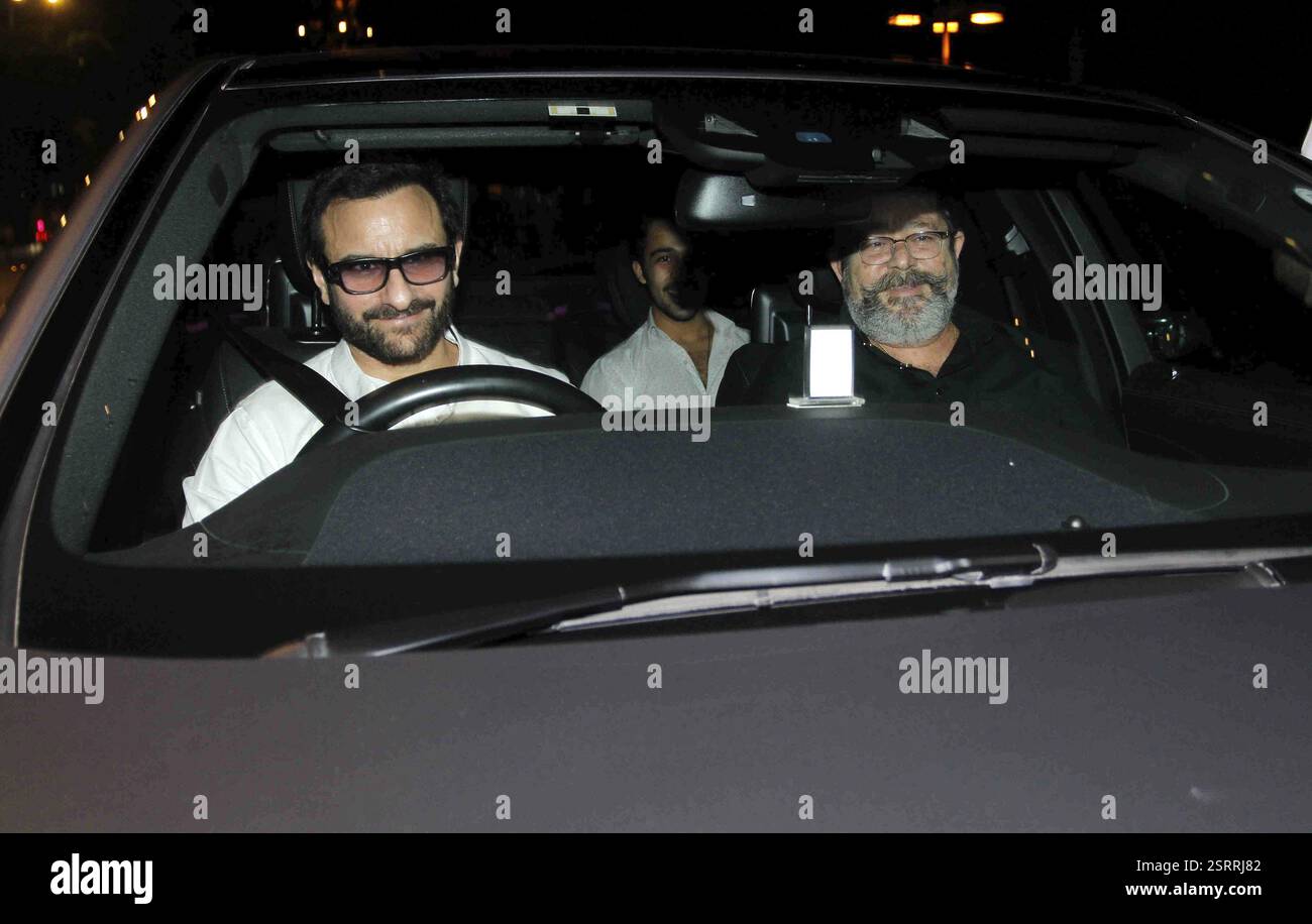 Bollywood actors Saif Ali Khan and Kunal Kapoor during Rima Jain 60th ...