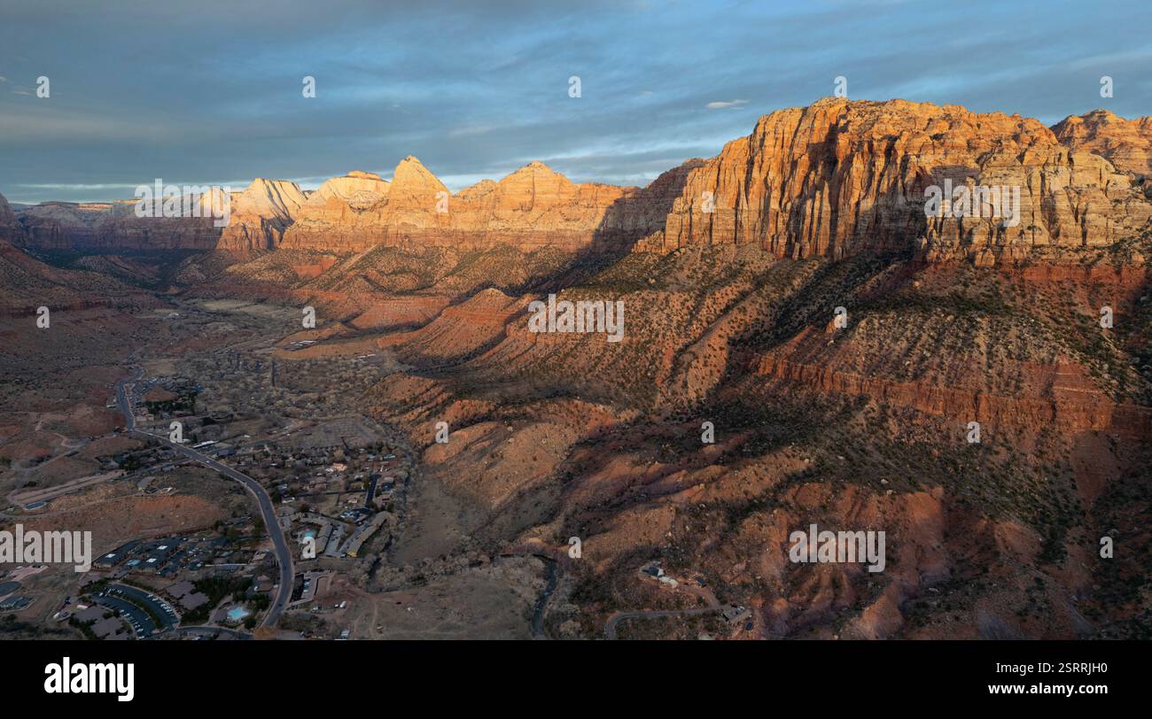 Utah zion canyon aerial hi-res stock photography and images - Alamy
