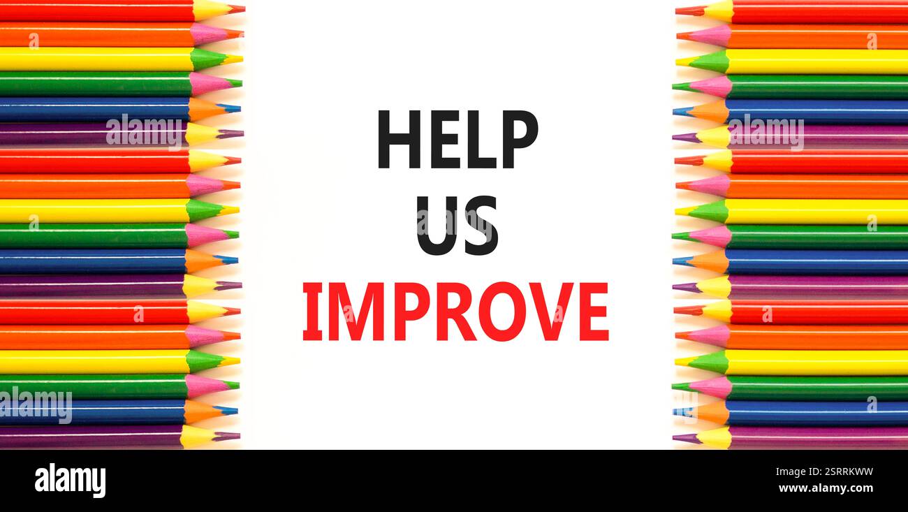 Help us improve symbol. Concept words Help us improve on beautiful ...