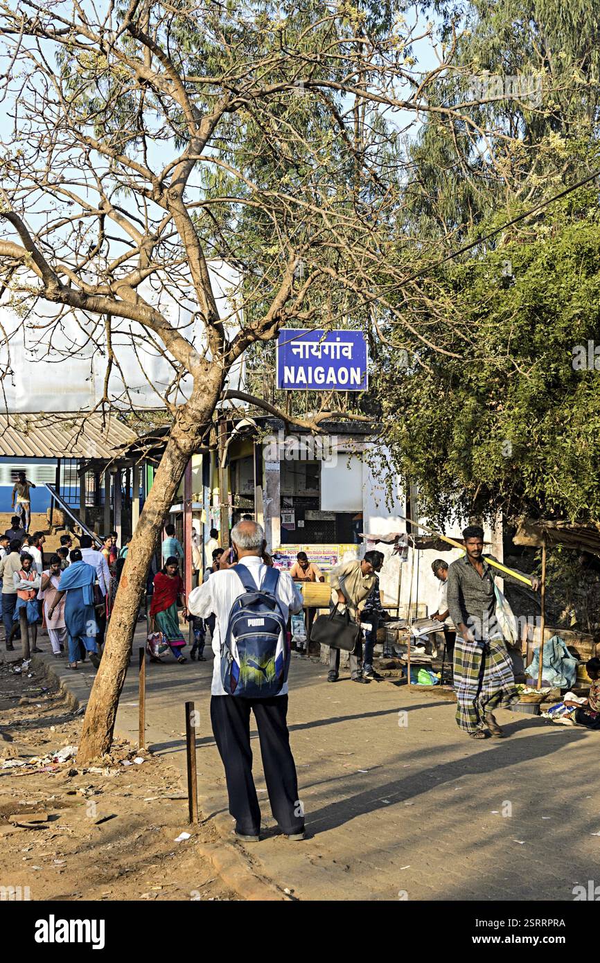 Naigaon Railway Station entrance, Mumbai, Maharashtra, India, Asia ...
