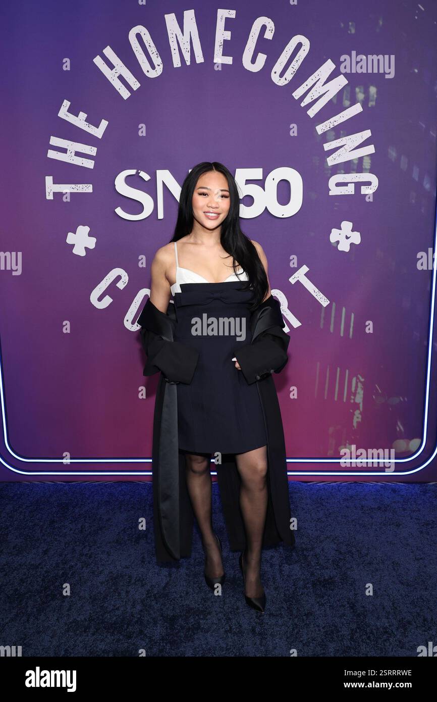 New York, USA. 14th Feb, 2025. SNL50: THE HOMECOMING CONCERT -- Pictured: Sunisa Lee on Friday ...