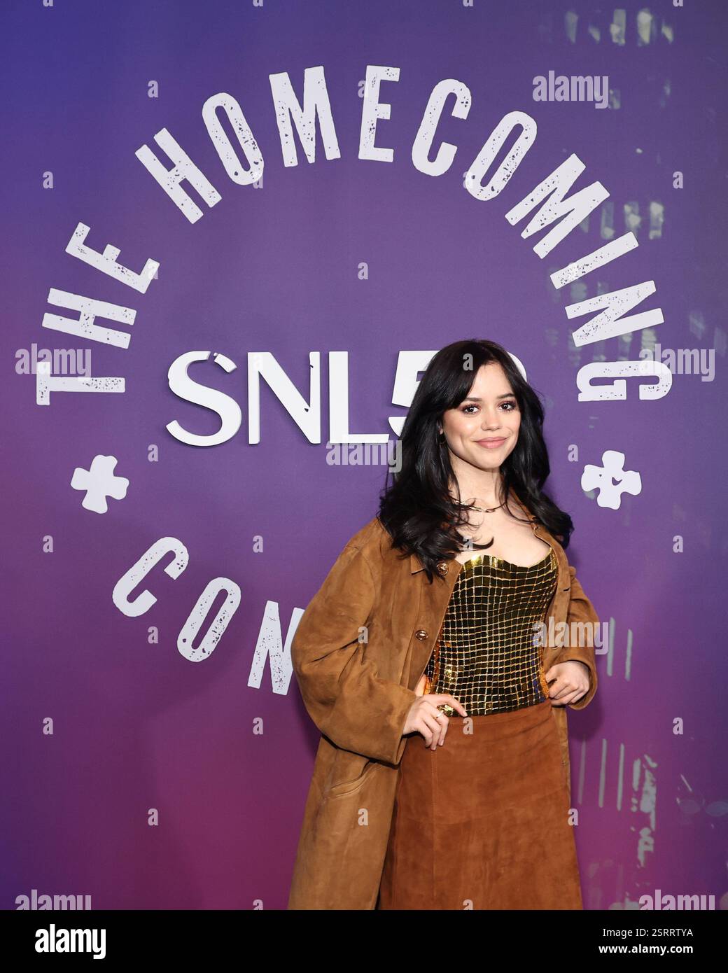 New York, USA. 14th Feb, 2025. SNL50: THE HOMECOMING CONCERT -- Pictured: Jenna Ortega on Friday ...