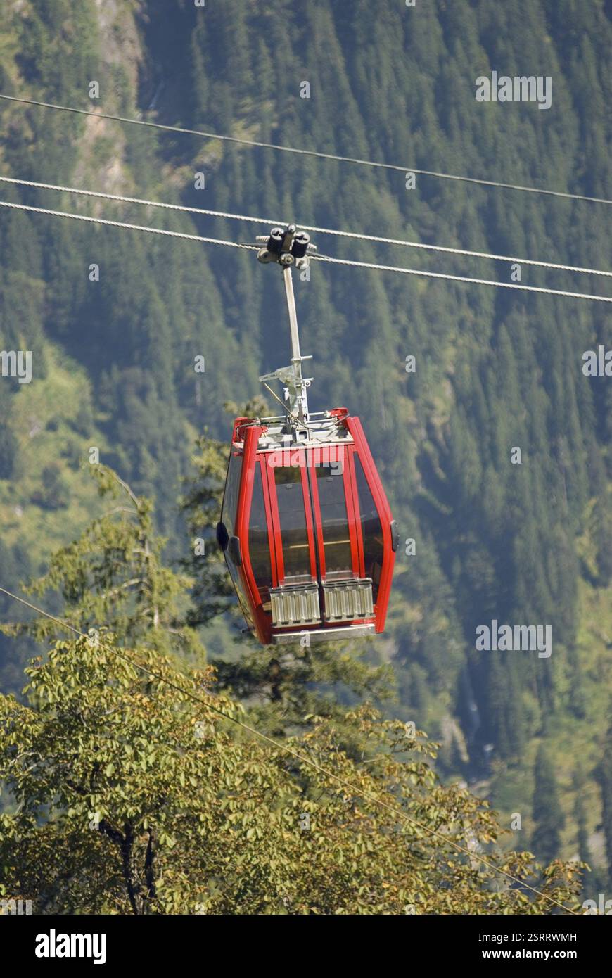 Cable car service for tourists in solang valley at manali, Himachal ...