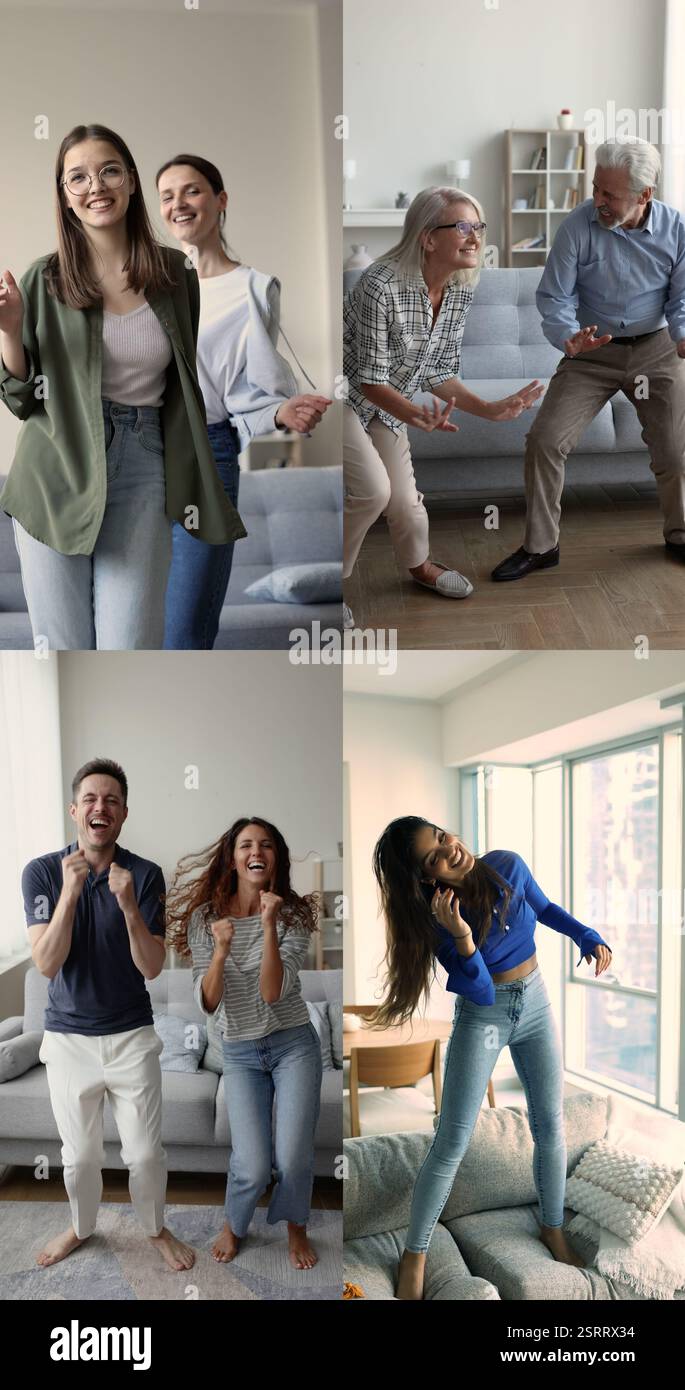 Video happy diverse couple dancing hi-res stock photography and images ...