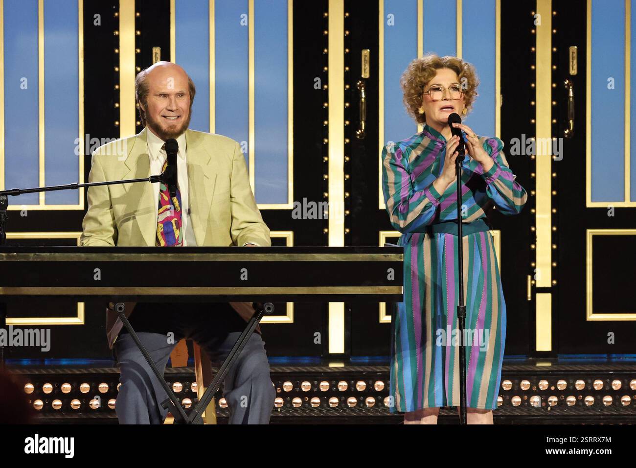New York, USA. 14th Feb, 2025. SNL50: THE HOMECOMING CONCERT -- Pictured: (l-r) Will Ferrell ...