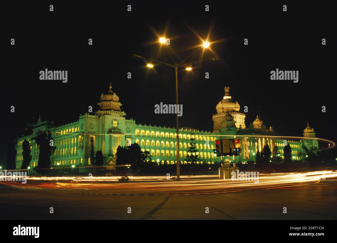 Vidhan Soudha at night, Bangalore, Karnataka, India, Asia Stock Photo ...