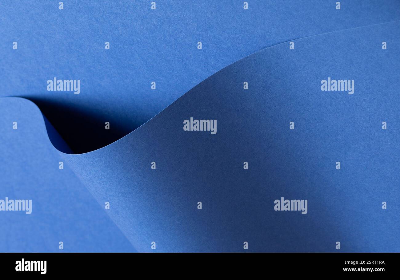 Deep sapphire blue paper background with a smooth texture and ...