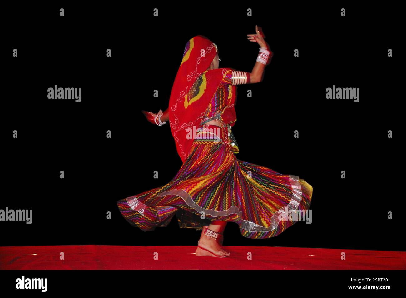 Folk dancer dancing, India MR#786O Stock Photo - Alamy