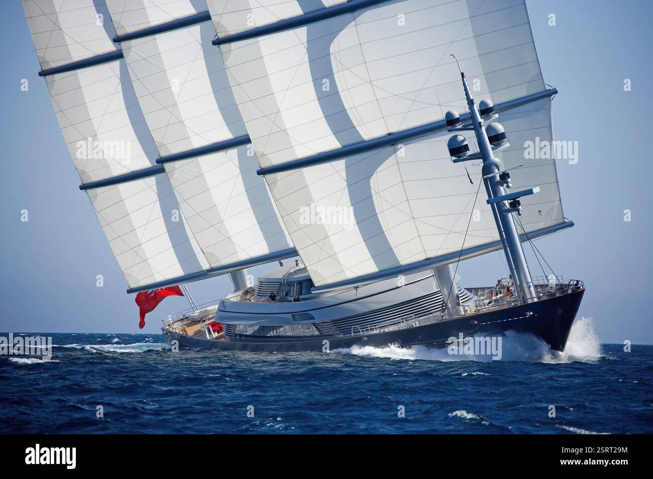 Luxurious Sailing Yacht Maltese Falcon Cutting Through the Ocean on a ...