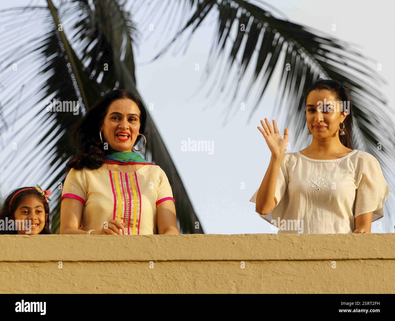 Bollywood actor Shraddha Kapoor aunt and actor Padmini Kolhapure during ...