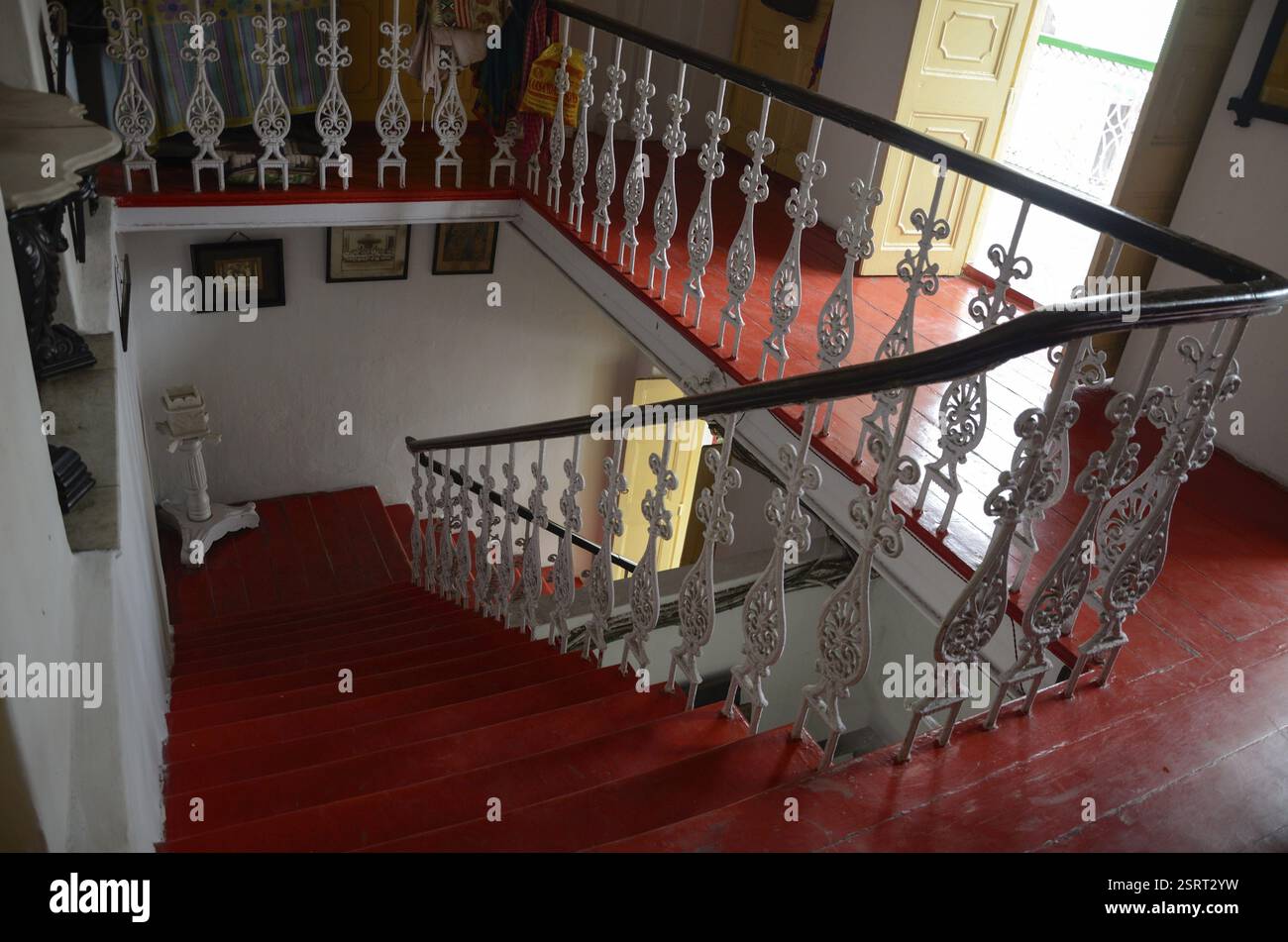 Cast iron railings of stairs, Kolkata, West Bengal, India, Asia Stock ...