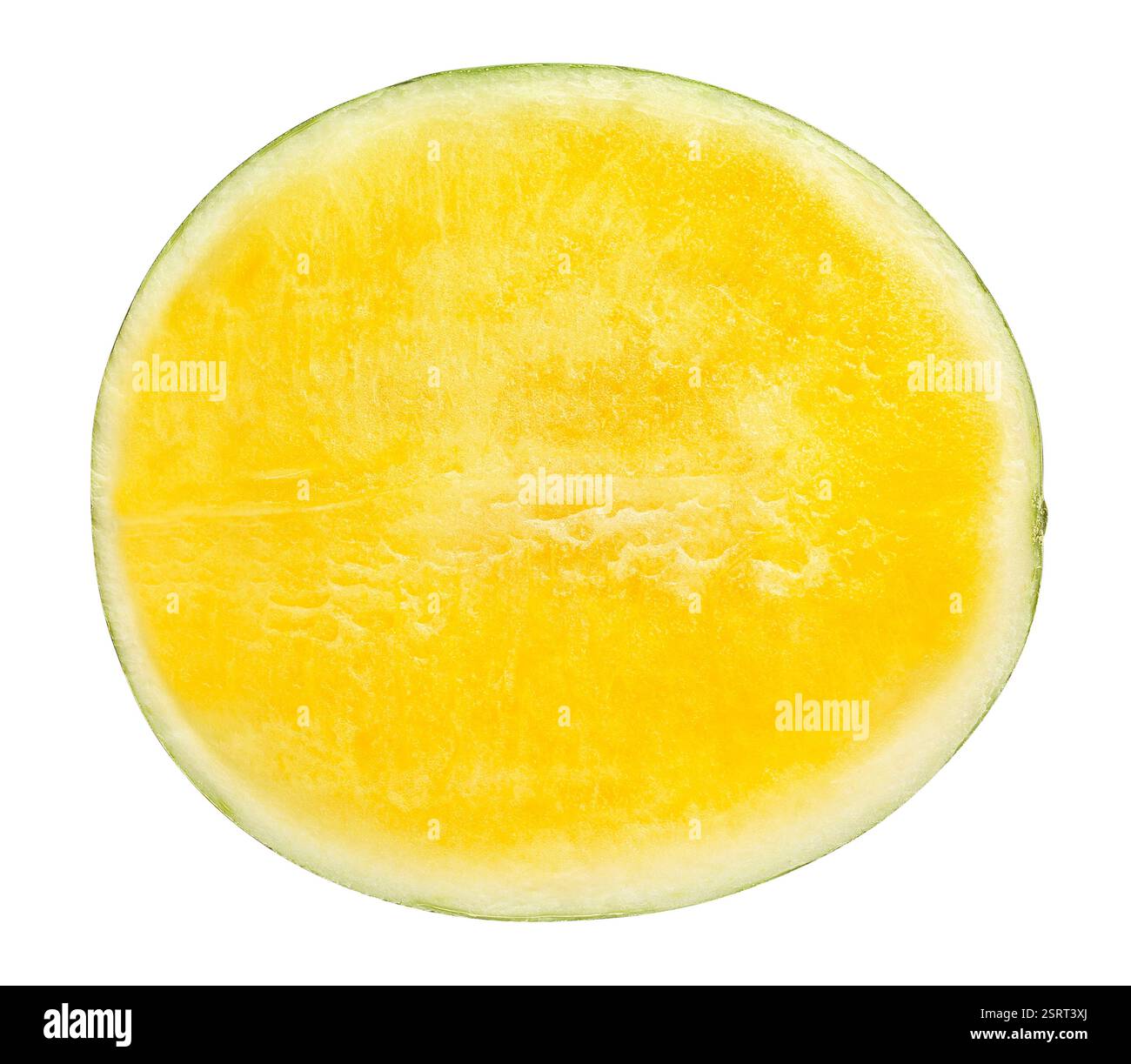 sliced yellow watermelon path isolated on white Stock Photo - Alamy