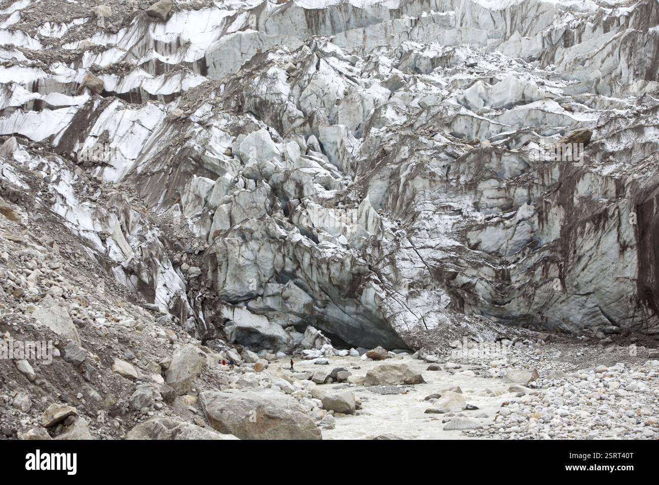 Gaumukh mighty river Ganga Gangotri Uttarakhand India Asia Stock Photo ...