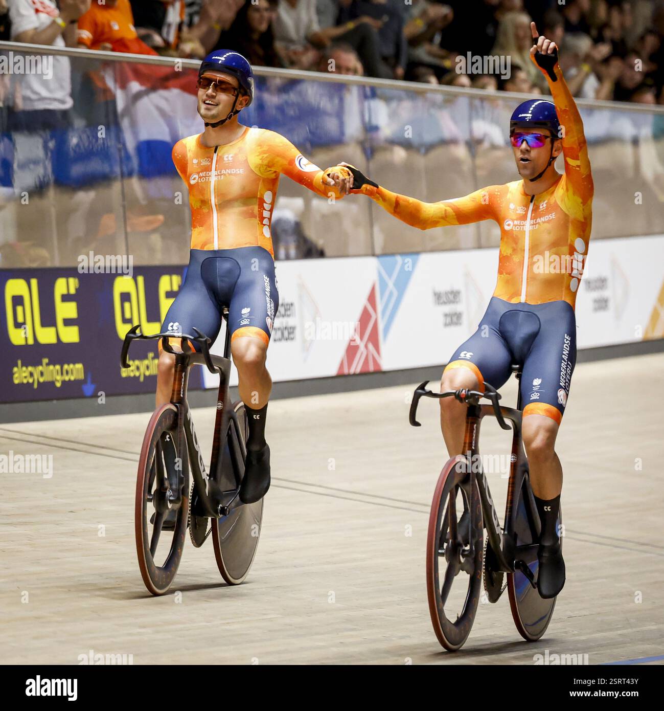 HEUSDEN-ZOLDER - Track cyclists Yanne Dorenbos and Vincent Hoppezak win ...