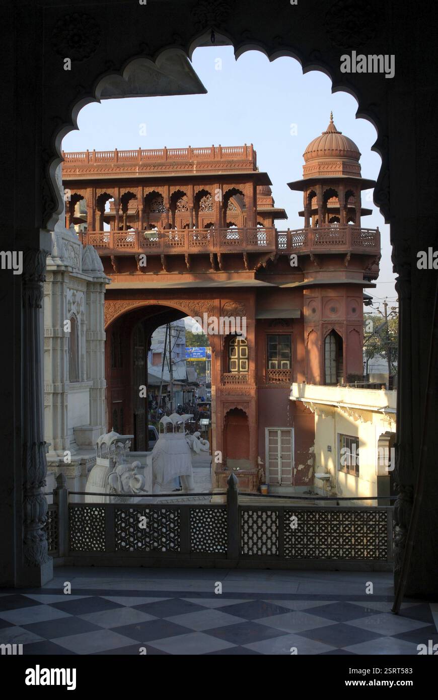 Nasiyan jain temple through arch, Ajmer, Rajasthan, India, Asia Stock ...