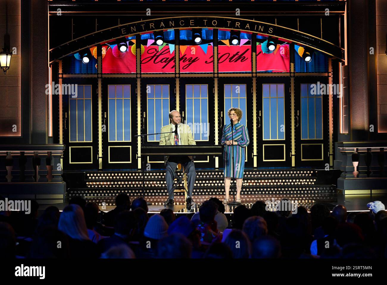 New York, USA. 14th Feb, 2025. SNL50: THE HOMECOMING CONCERT -- Pictured: (l-r) Will Ferrell ...