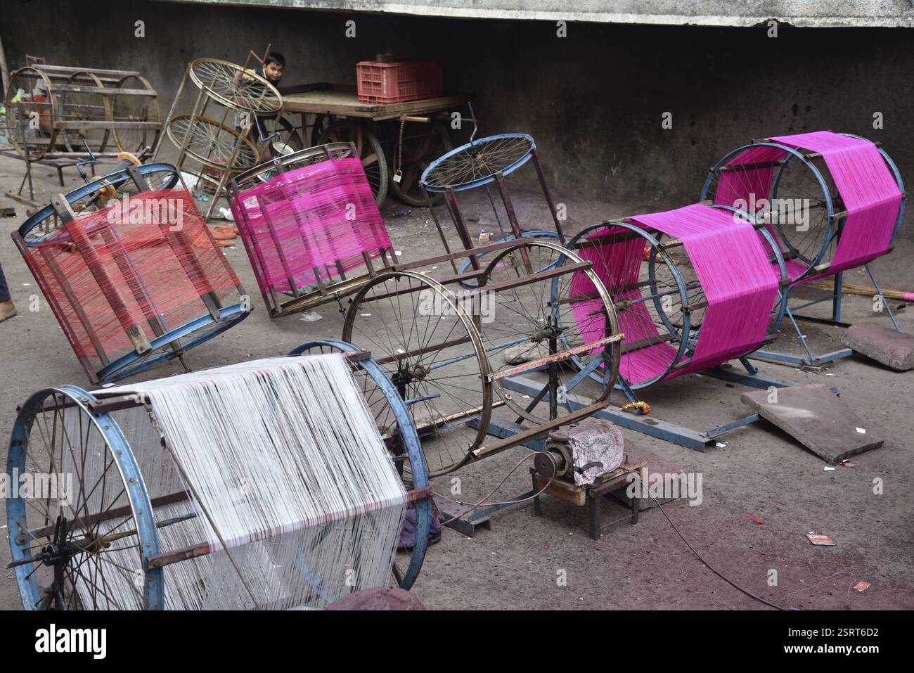 Spooling thread, Kite Festival, Surat, Gujarat, India, Asia Stock Photo ...
