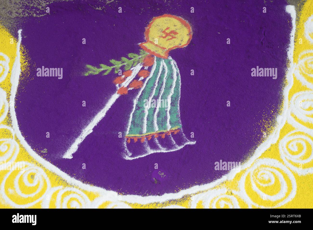 Rangoli for celebrating Gudi Padva Festival, Thane Maharashtra, India ...