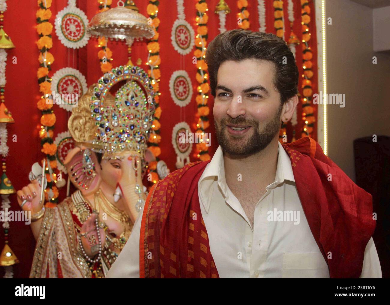 Bollywood actor Neil Nitin Mukesh during the Ganesh Chaturthi ...