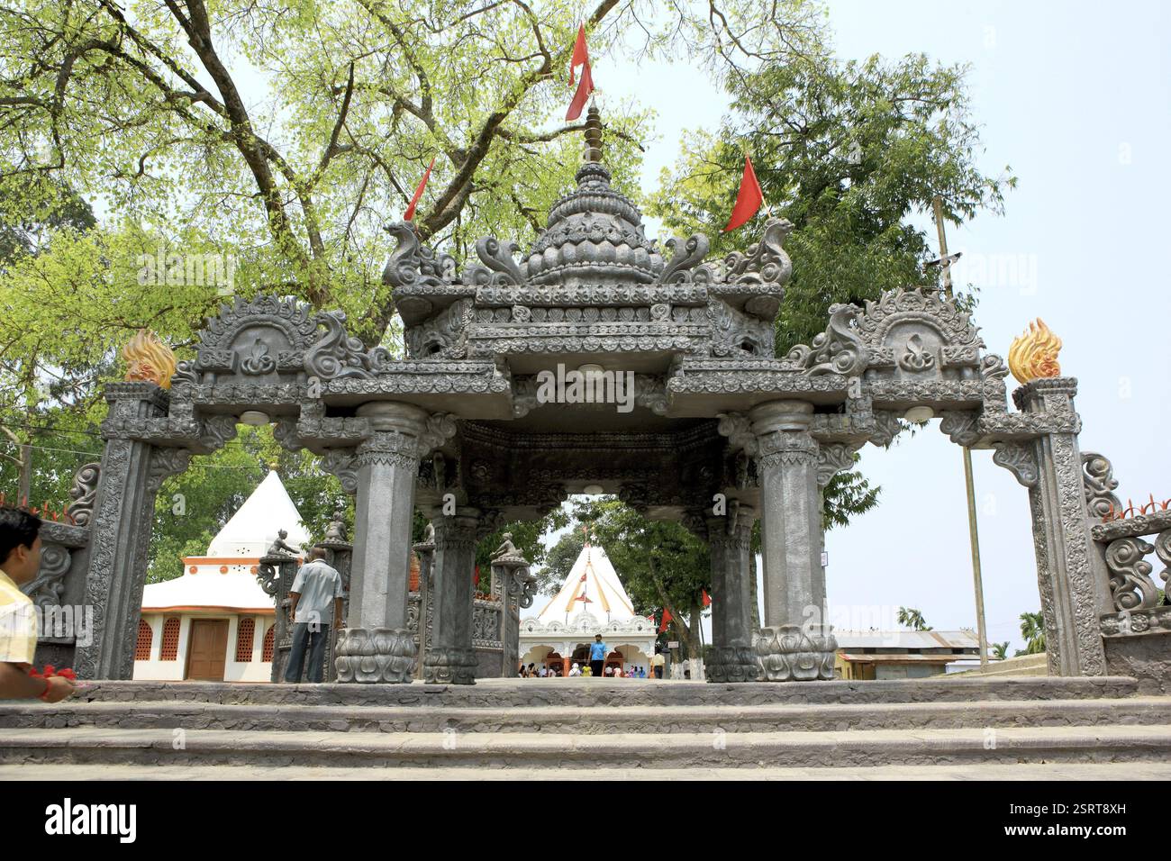 Stone madap at the entrance of mahabhairav shiva temple at tezpur ...