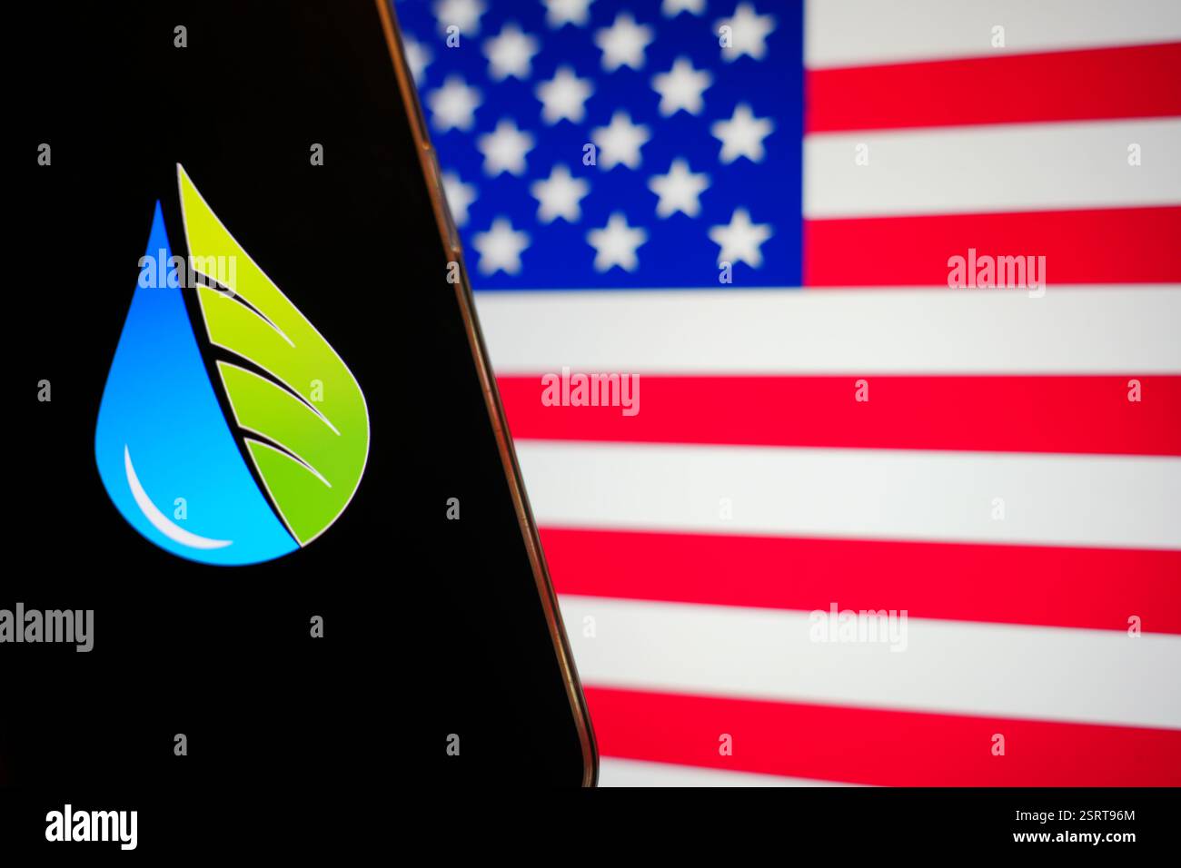 Roosendaal, The Netherlands - February 16, 2025: A mobile phone displaying the logo of ...