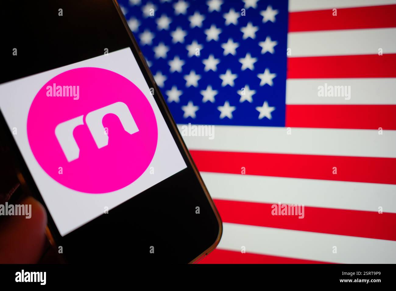 Roosendaal, The Netherlands - February 16, 2025: A mobile phone displaying the logo of ...