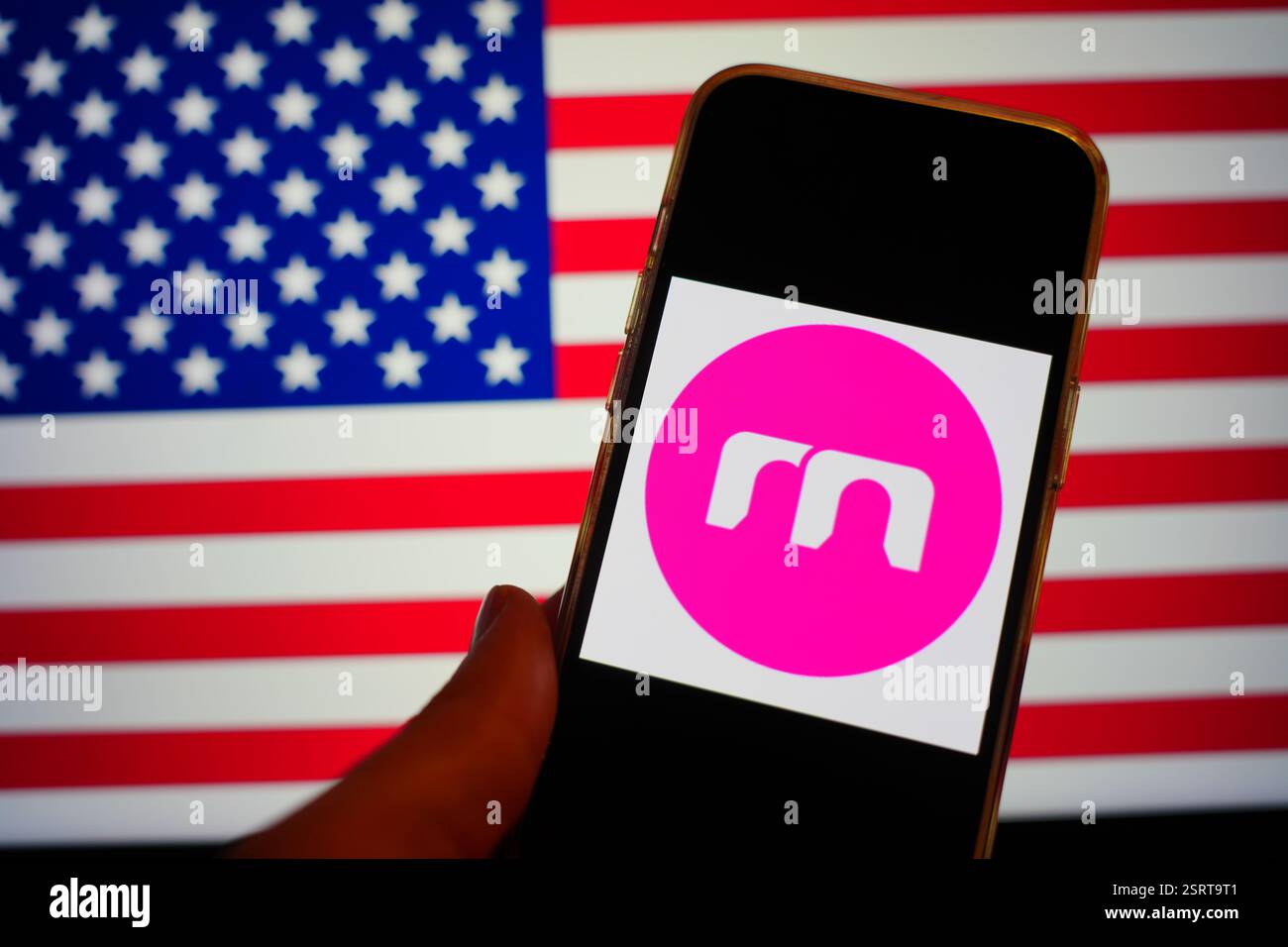 Roosendaal, The Netherlands - February 16, 2025: A mobile phone displaying the logo of ...