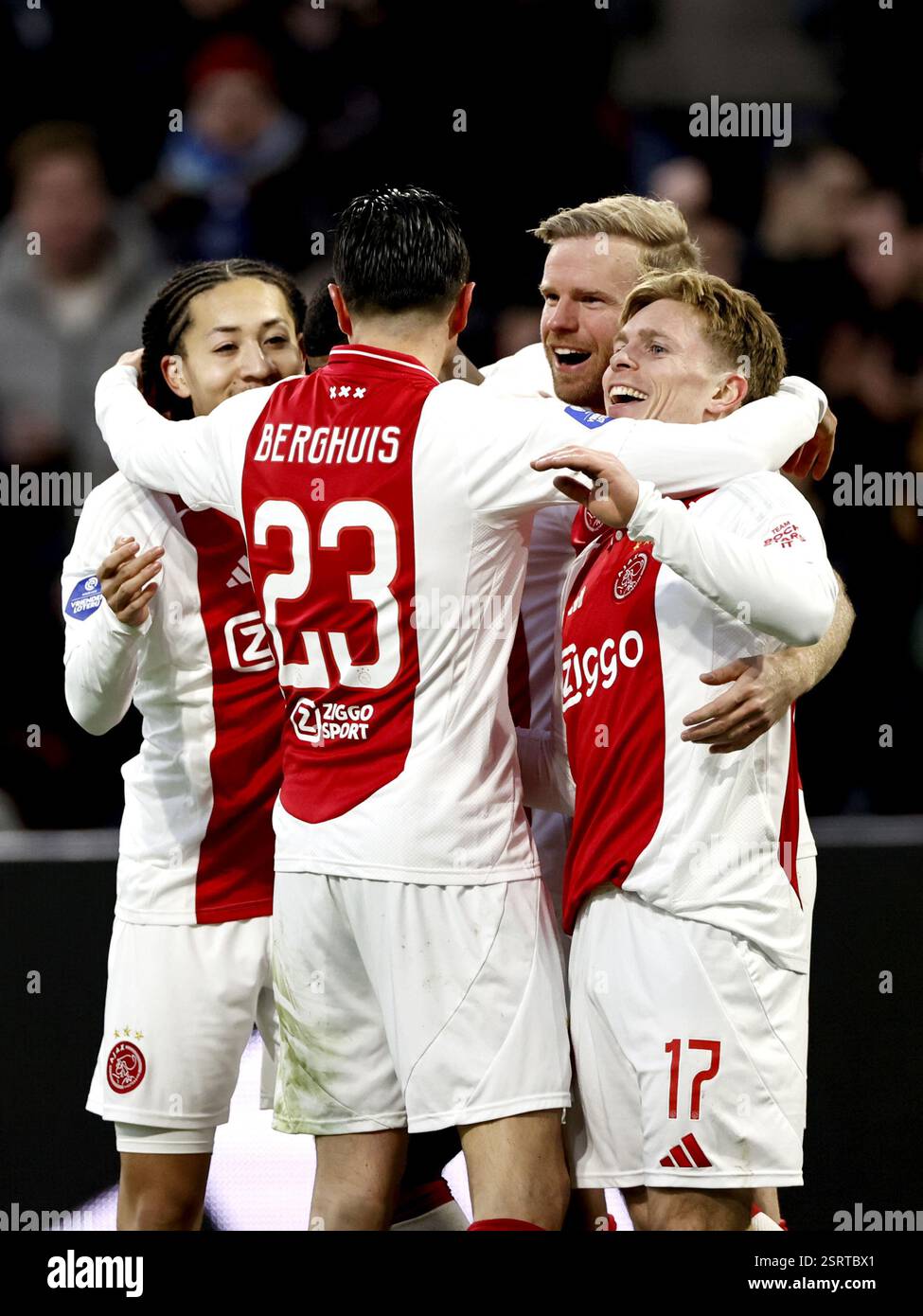 AMSTERDAM - (l-r) Kian Fitz-Jim of Ajax, Steven Berghuis of Ajax, Davy Klaassen of Ajax, Oliver ...