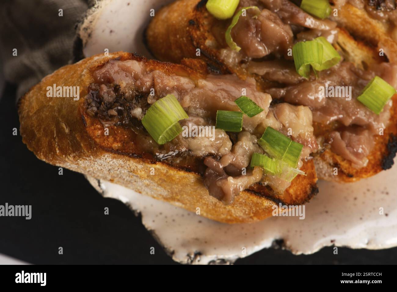 Homemade Roasted Beef Bone Marrow with toast Stock Photo - Alamy