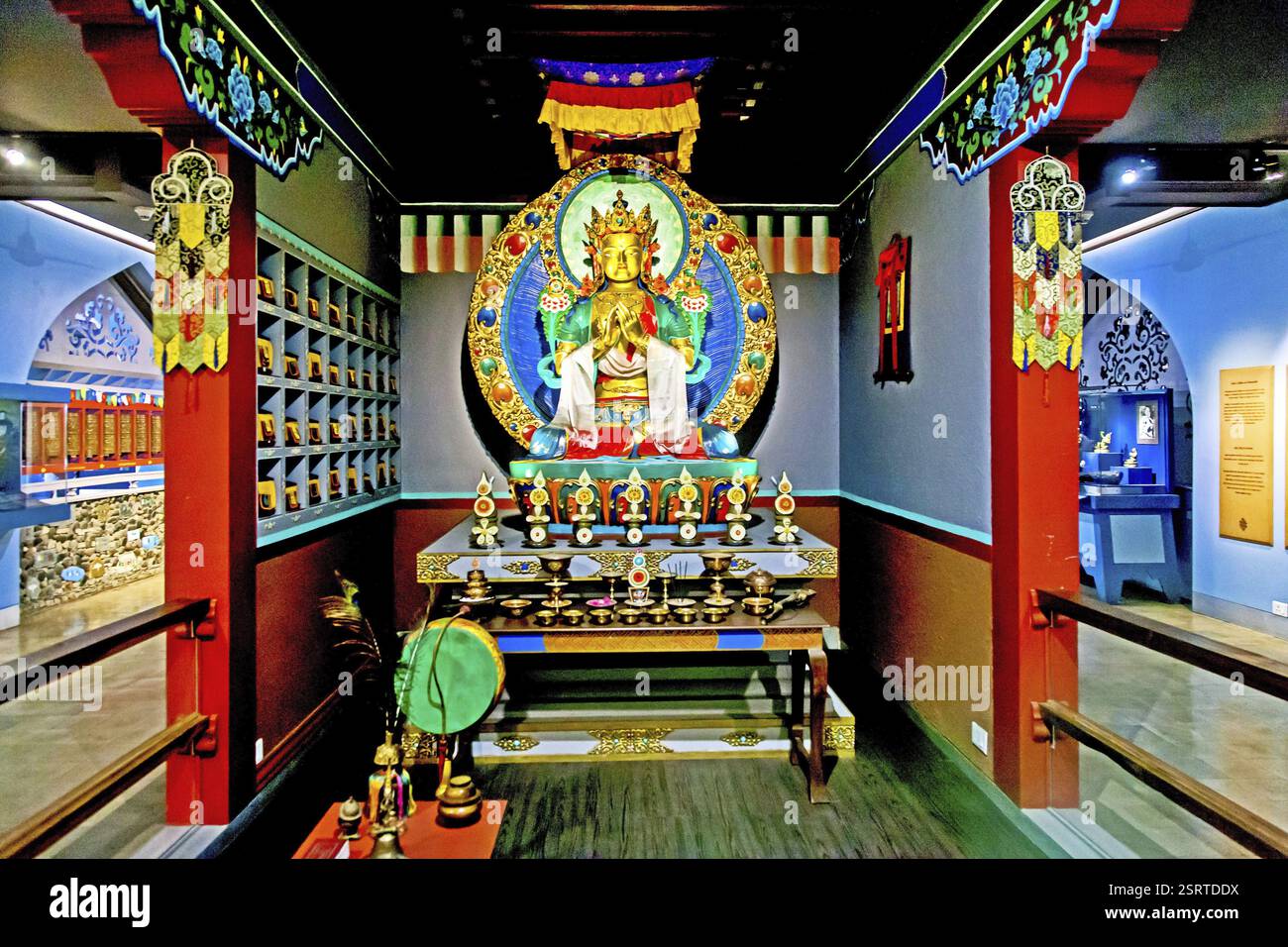 Lord Buddha altar display in CSMVS Museum, Mumbai, Maharashtra, India ...