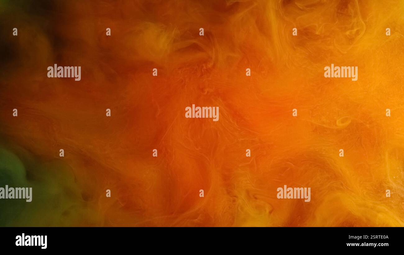 Paint liquid. Ink water. Defocused orange color haze mist texture vapor ...