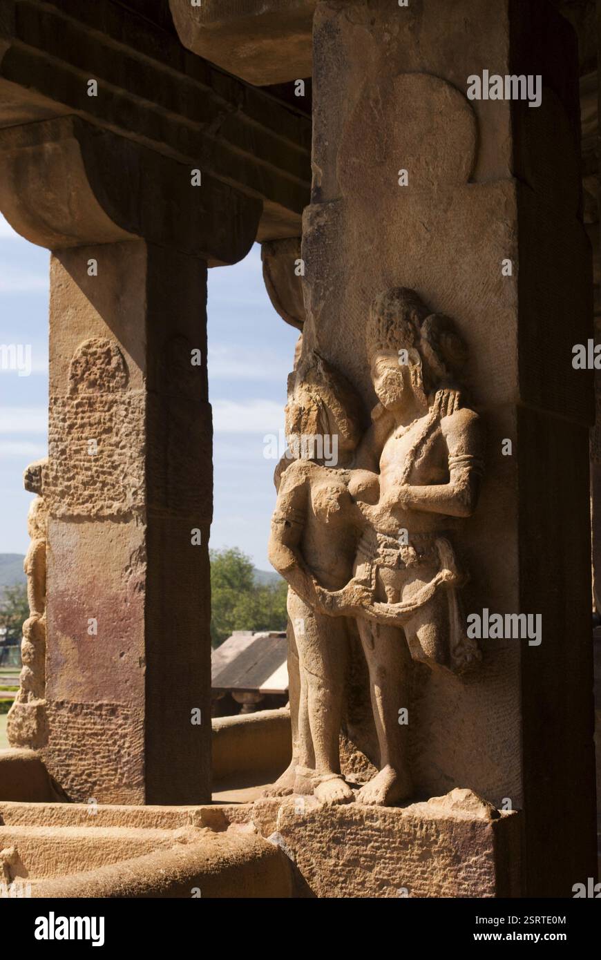 Statues at Durga temple, Aihole, Karnataka, India, Asia Stock Photo - Alamy