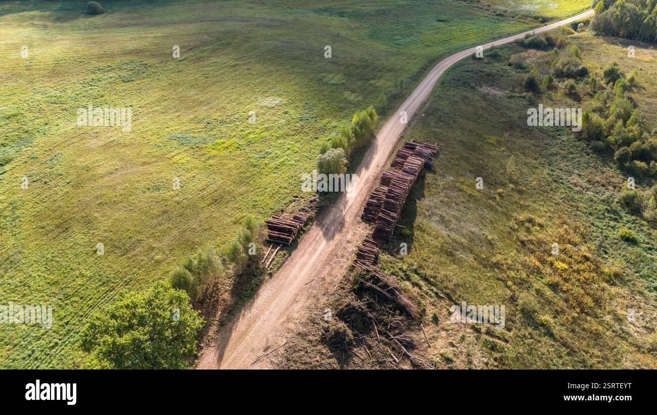 Side view stacks logs hi-res stock photography and images - Alamy