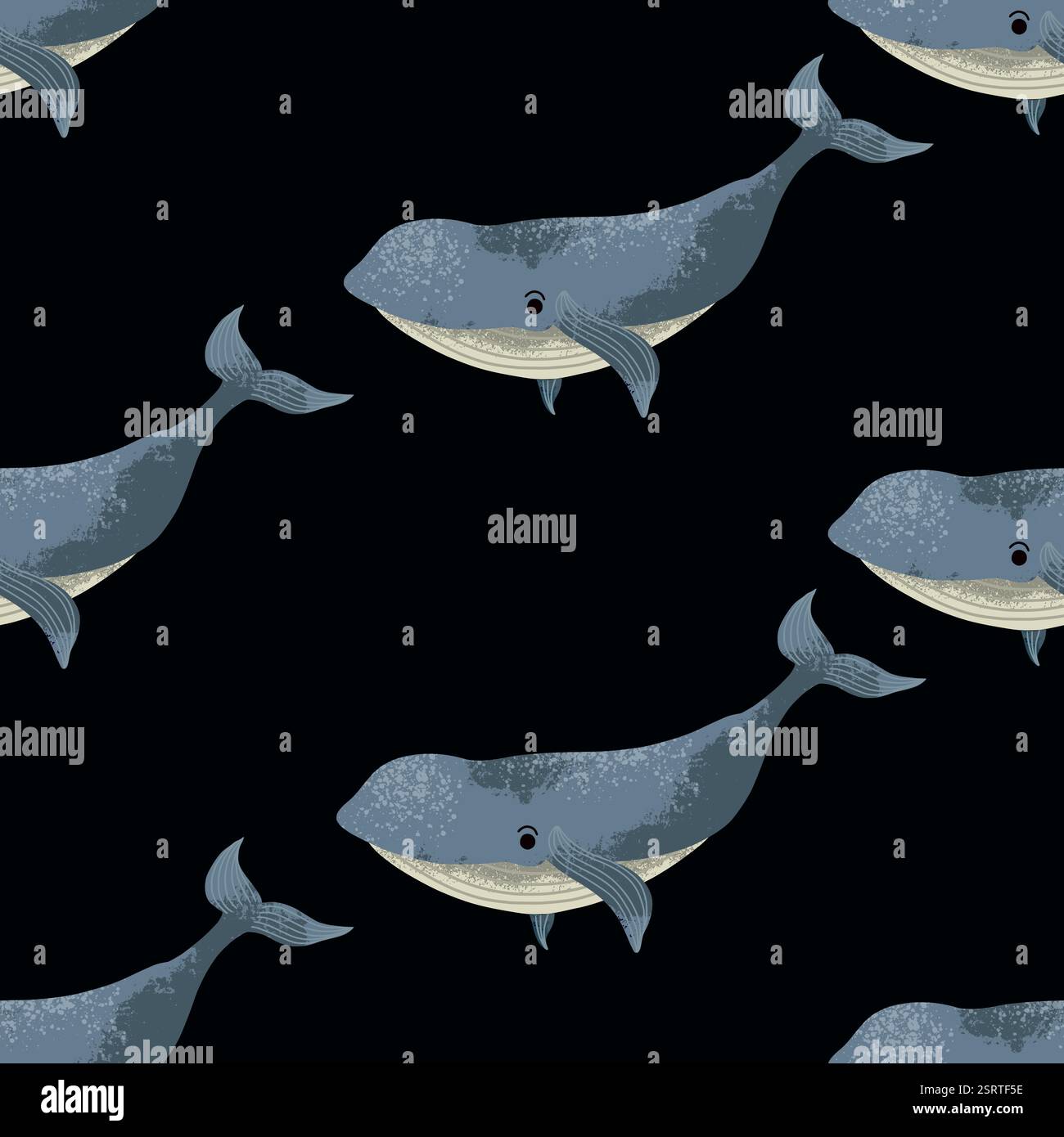Seamless pattern with whales for kids. Vector Stock Vector Image & Art ...