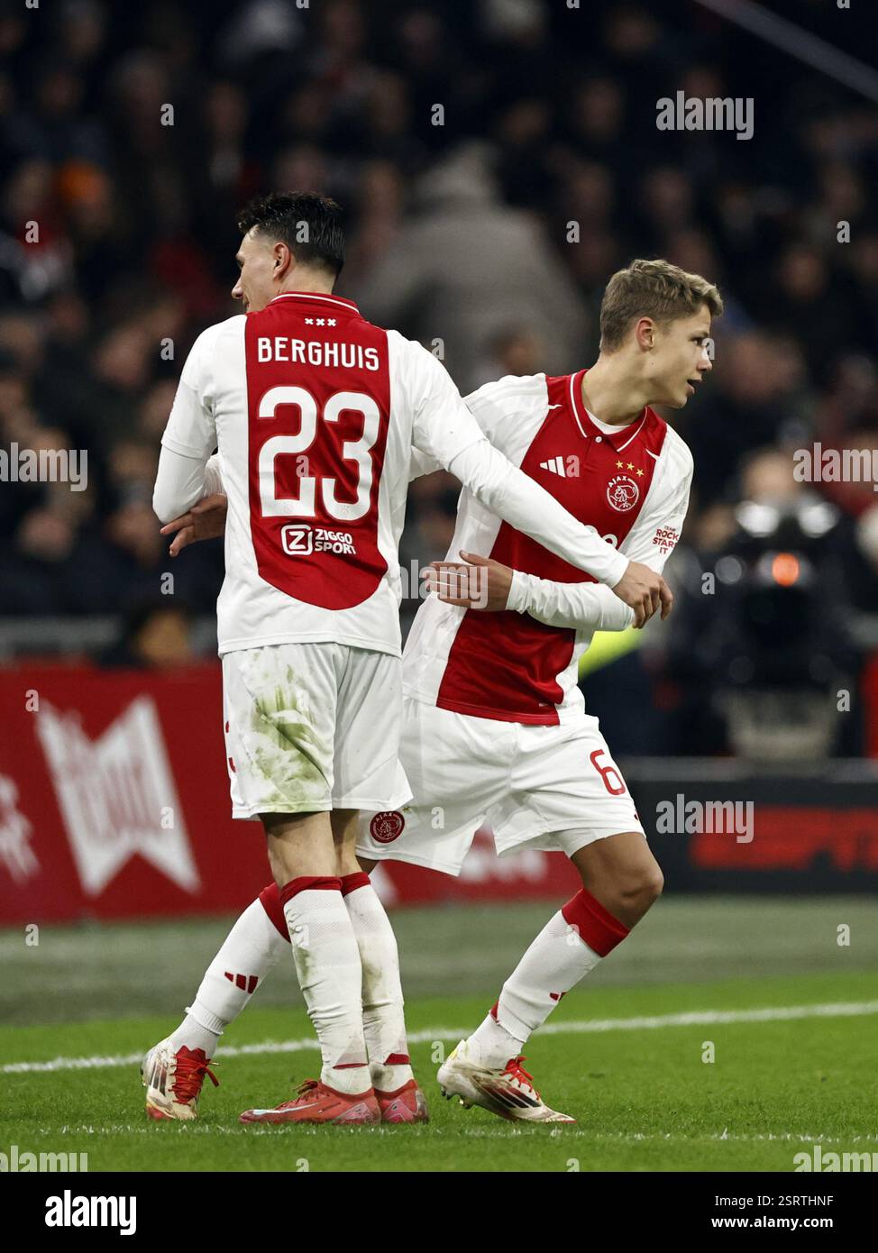 AMSTERDAM - (l-r) Steven Berghuis of Ajax, Sean Sturgeon of AJax during ...