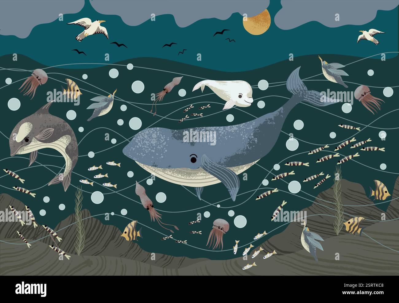 Underwater kids theme Stock Vector Images - Alamy