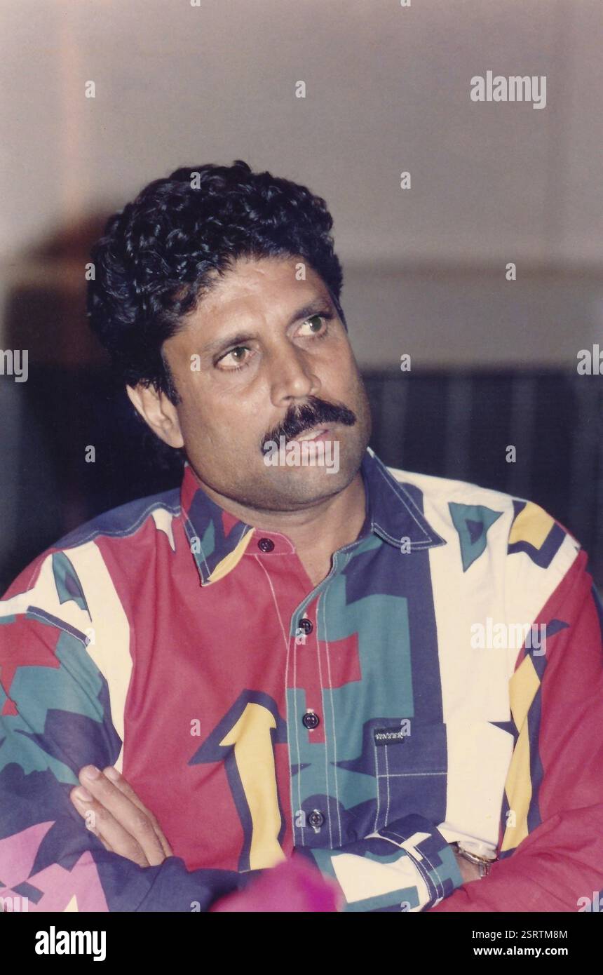 Indian cricketer Kapil Dev, India, Asia Stock Photo - Alamy