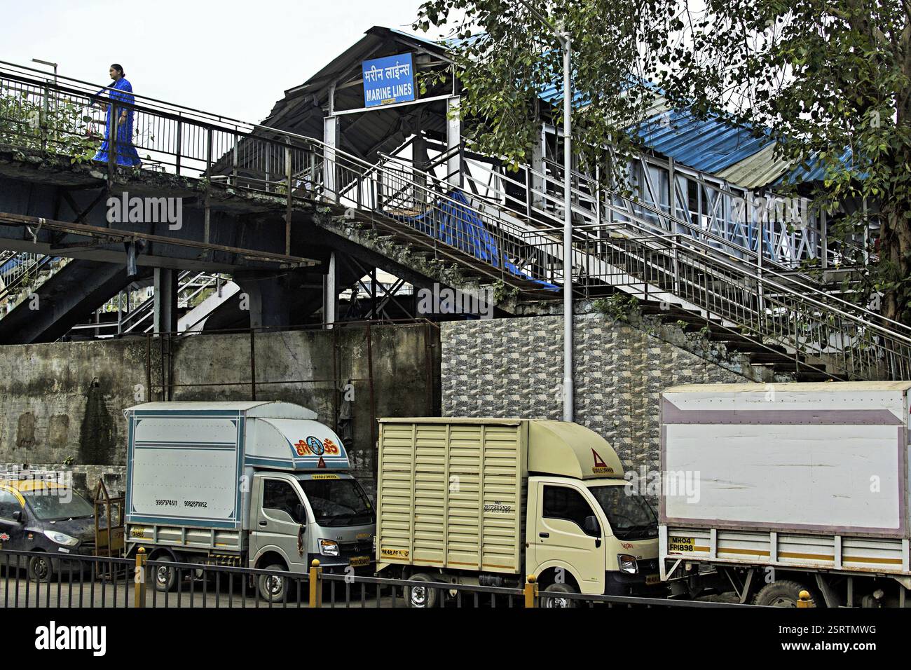 Marine lines railway station, Mumbai, Maharashtra, India, Asia Stock ...