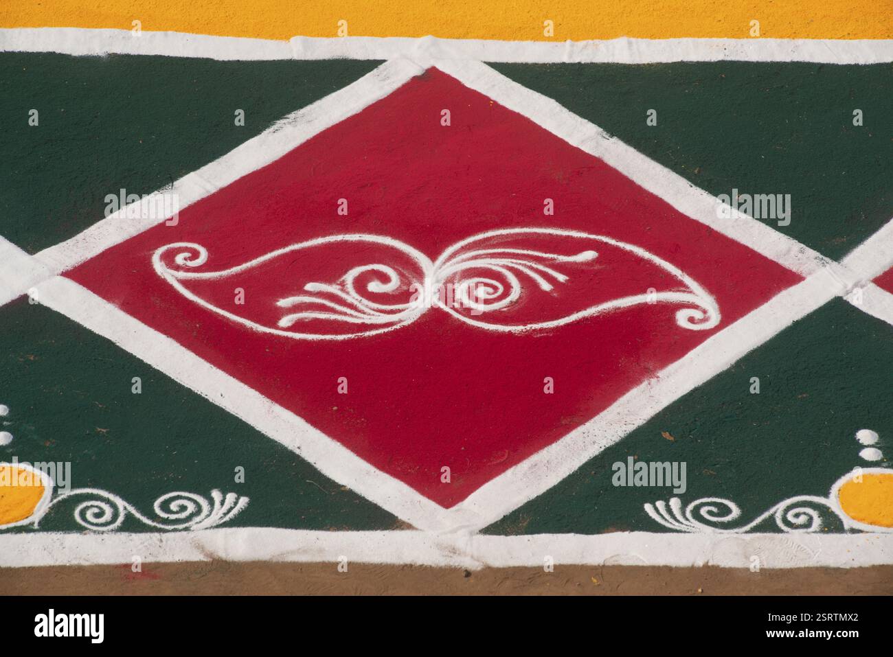 Huge Rangoli for celebrating Gudi Padva Festival, Thane Maharashtra ...