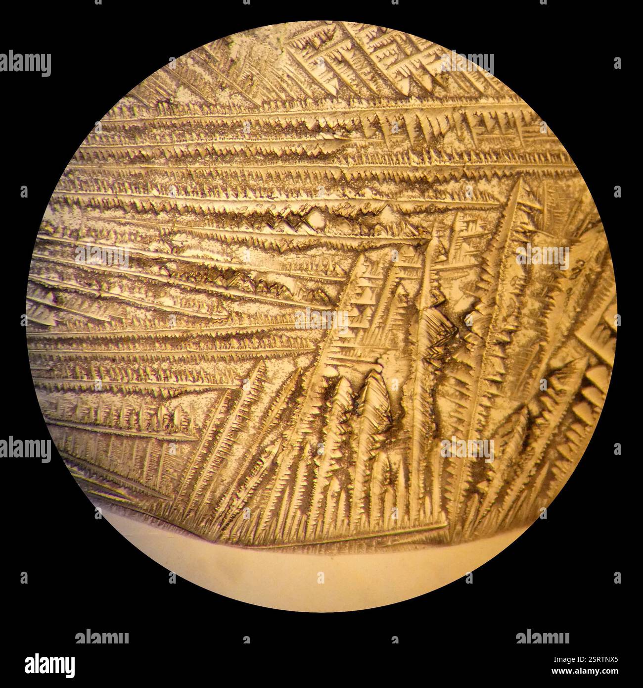 Amazing patterns of crystals precipitated from mineral spring water, as ...