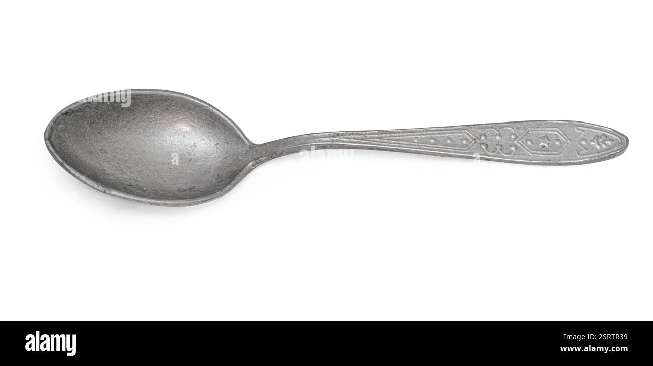 Vintage cutlery piece isolated, showing signs of wear and tear, perfect ...