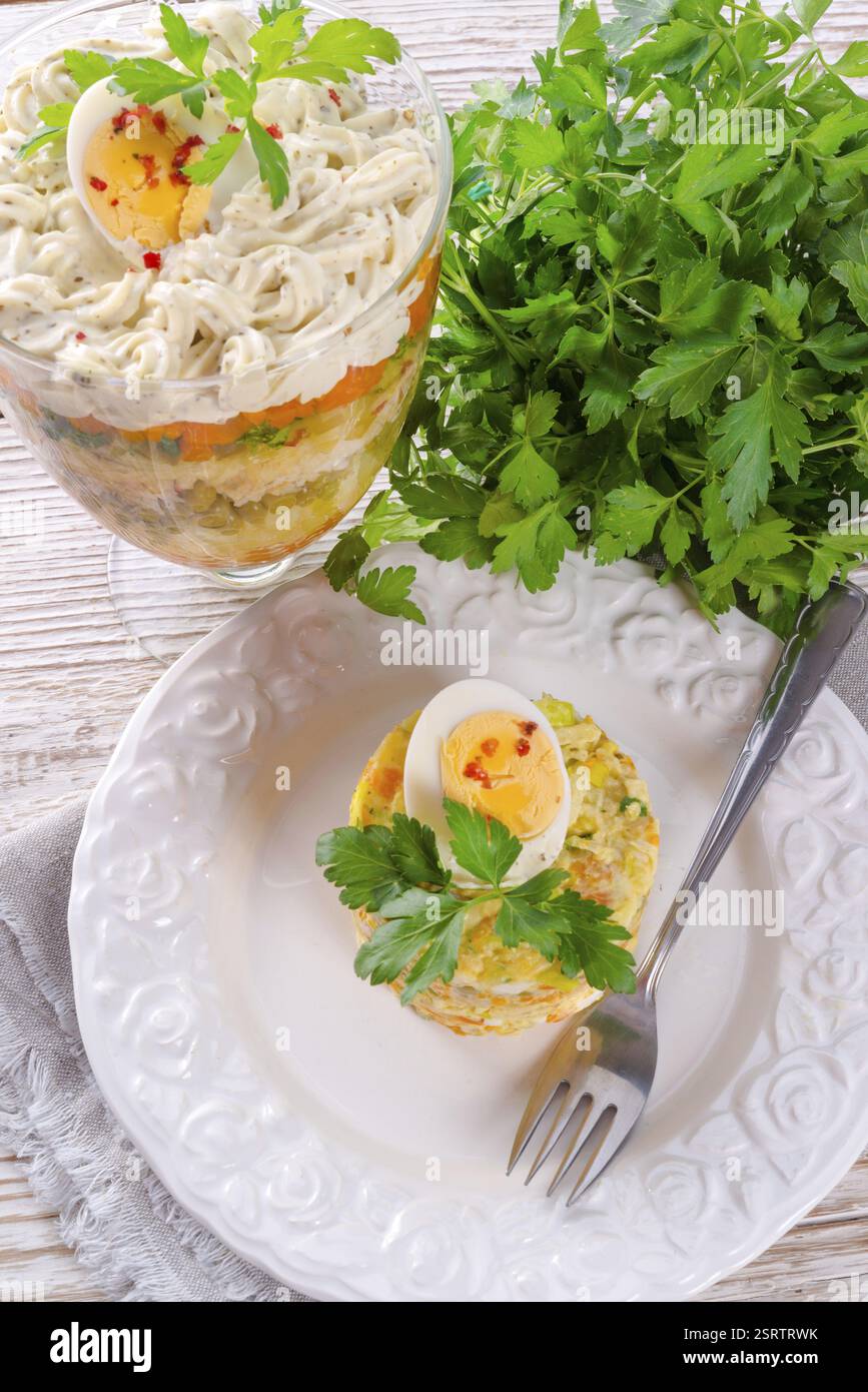 Polish vegetable salad Stock Photo - Alamy