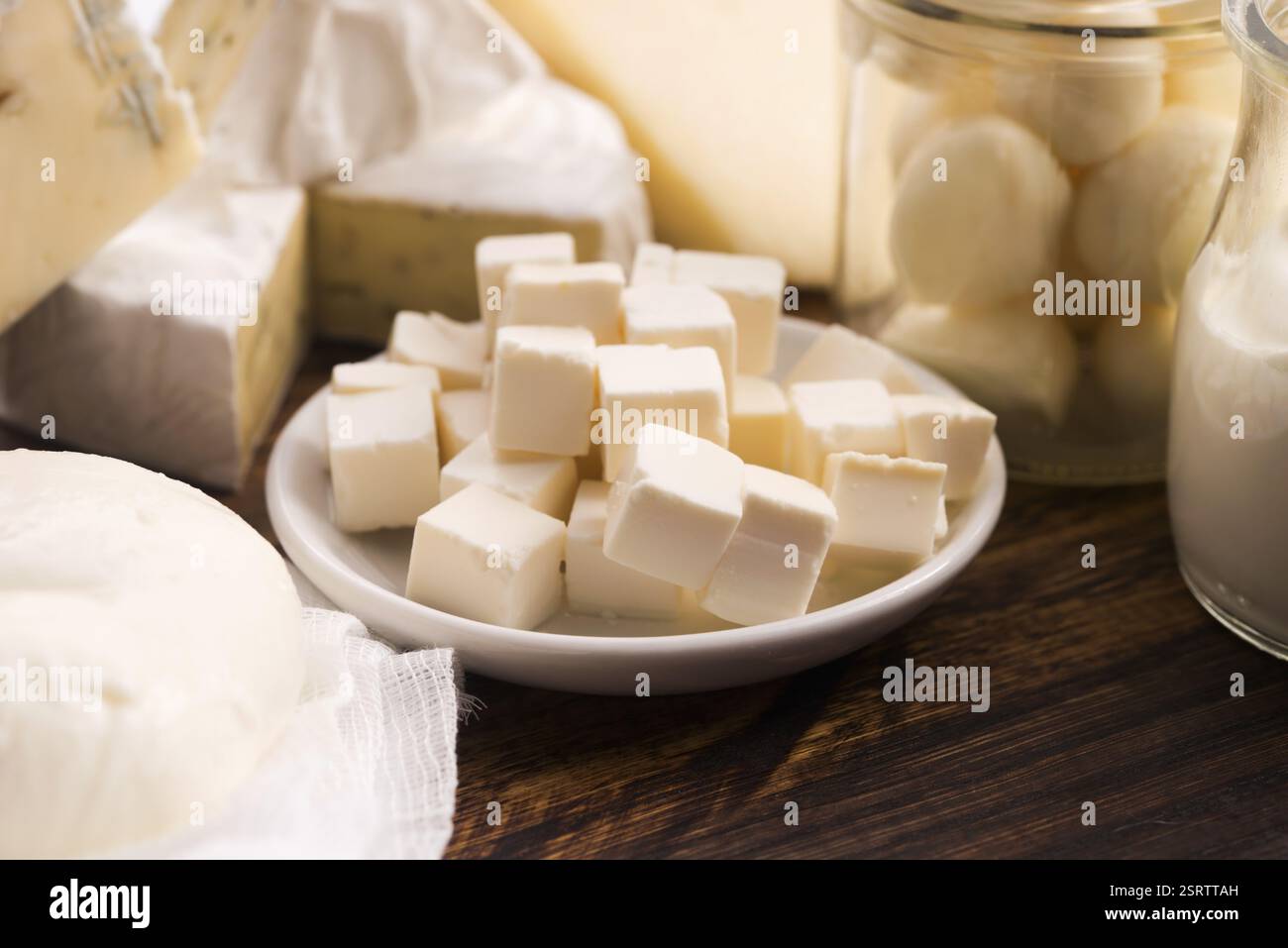 Different kinds of cheese Stock Photo - Alamy