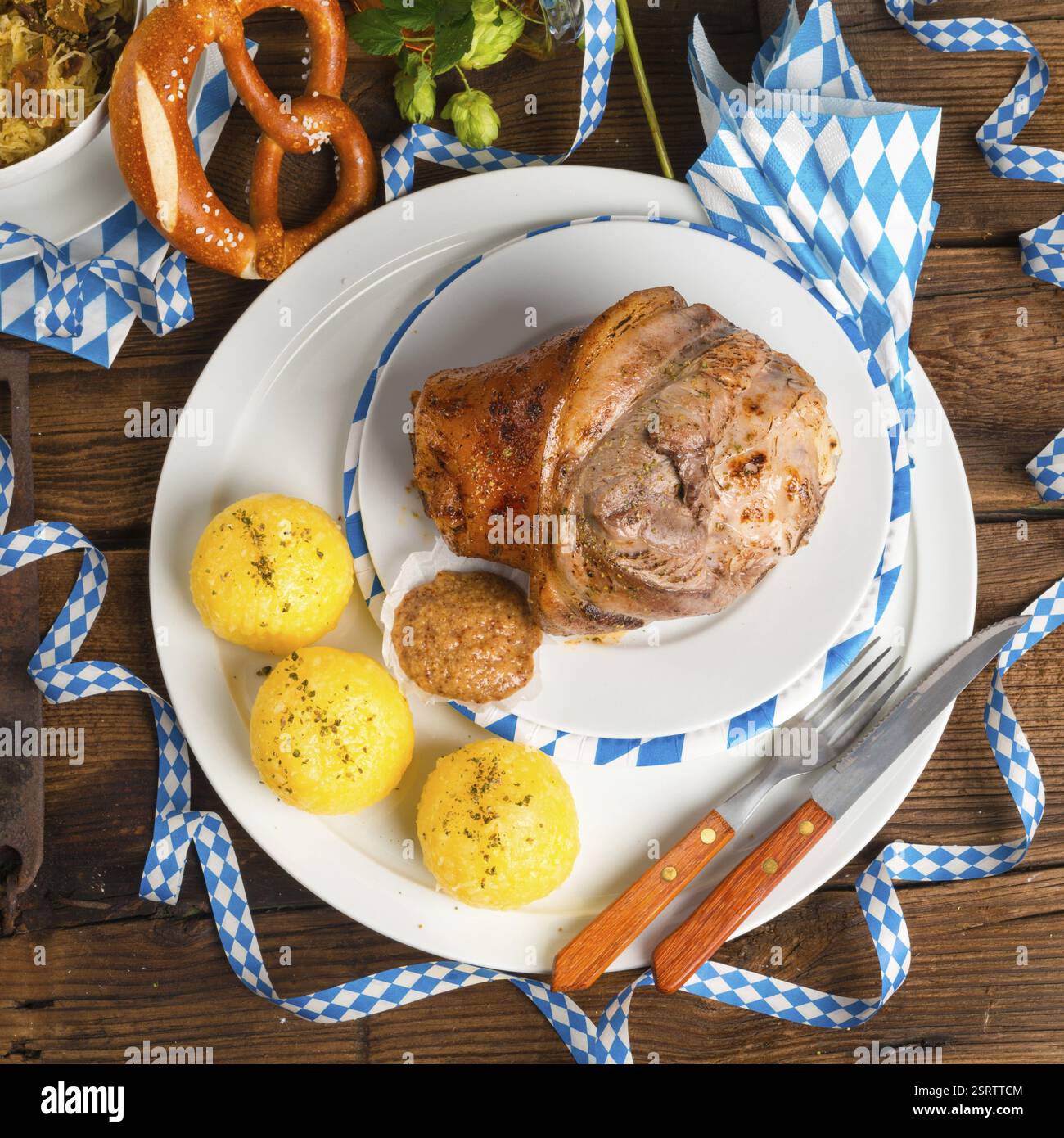 Schweinshaxe - pork knuckle on Bavarian Stock Photo - Alamy