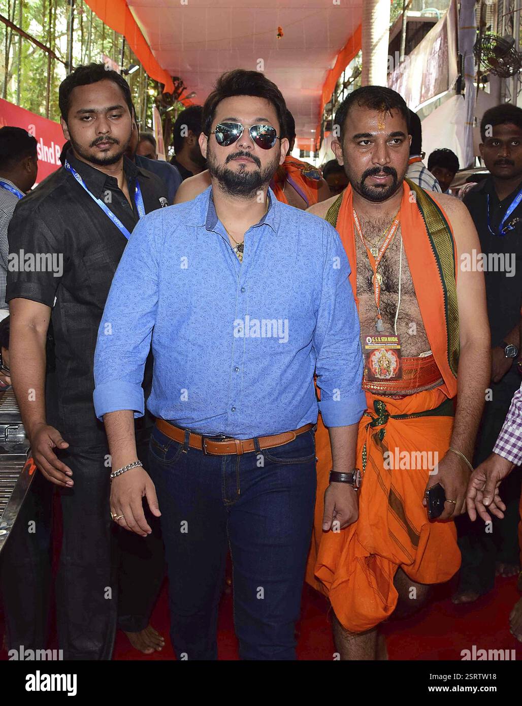 Marathi actor Swapnil Joshi visits GSB seva mandal to offer prayer on the occasion of Ganesh ...